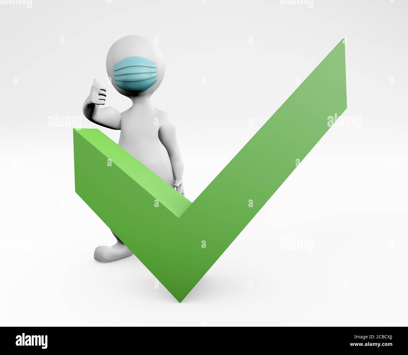 3d man check mark hi-res stock photography and images - Alamy
