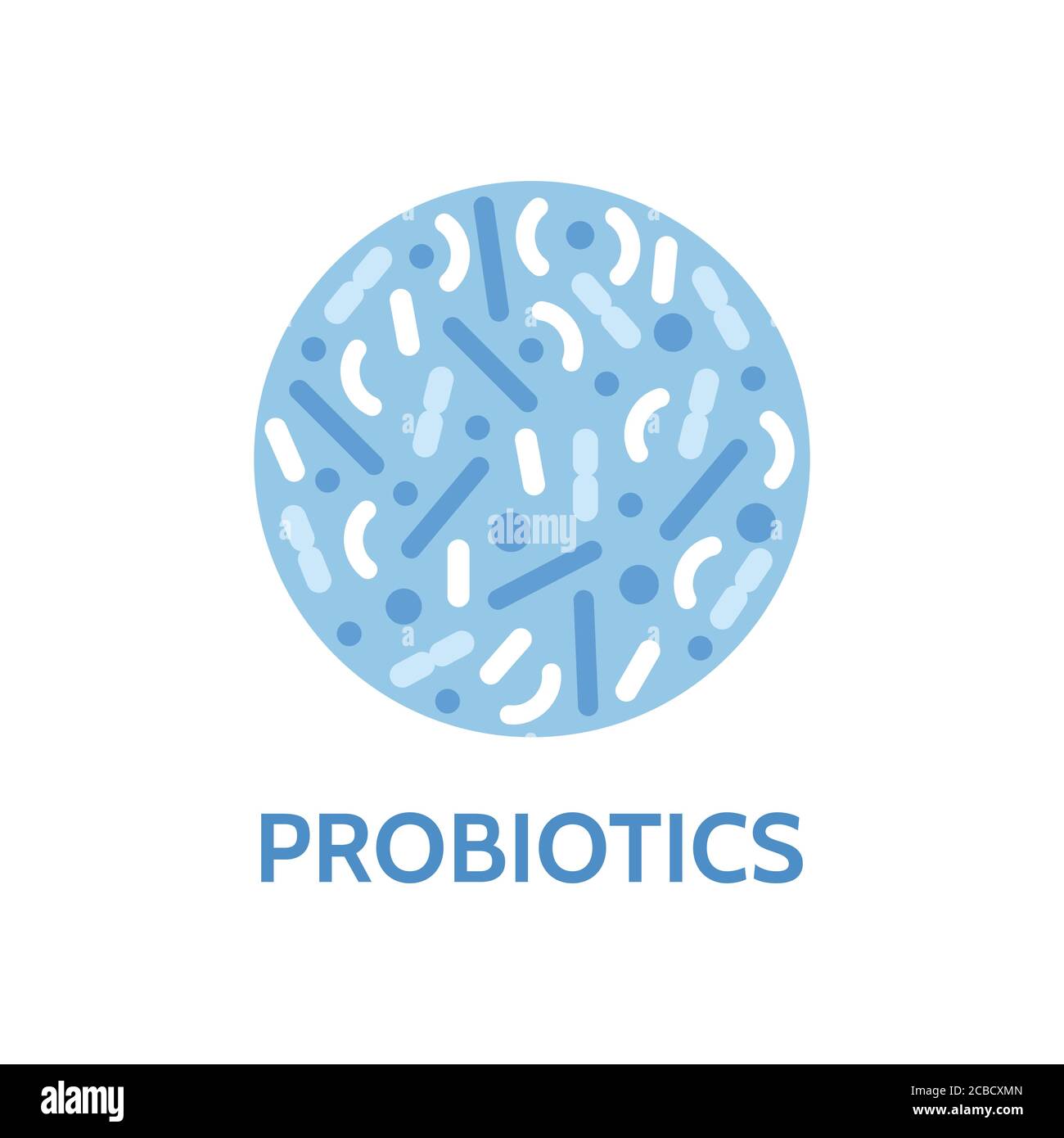 Probiotics bacteria logo. Prebiotic, lactobacillus icon. Lactic ...