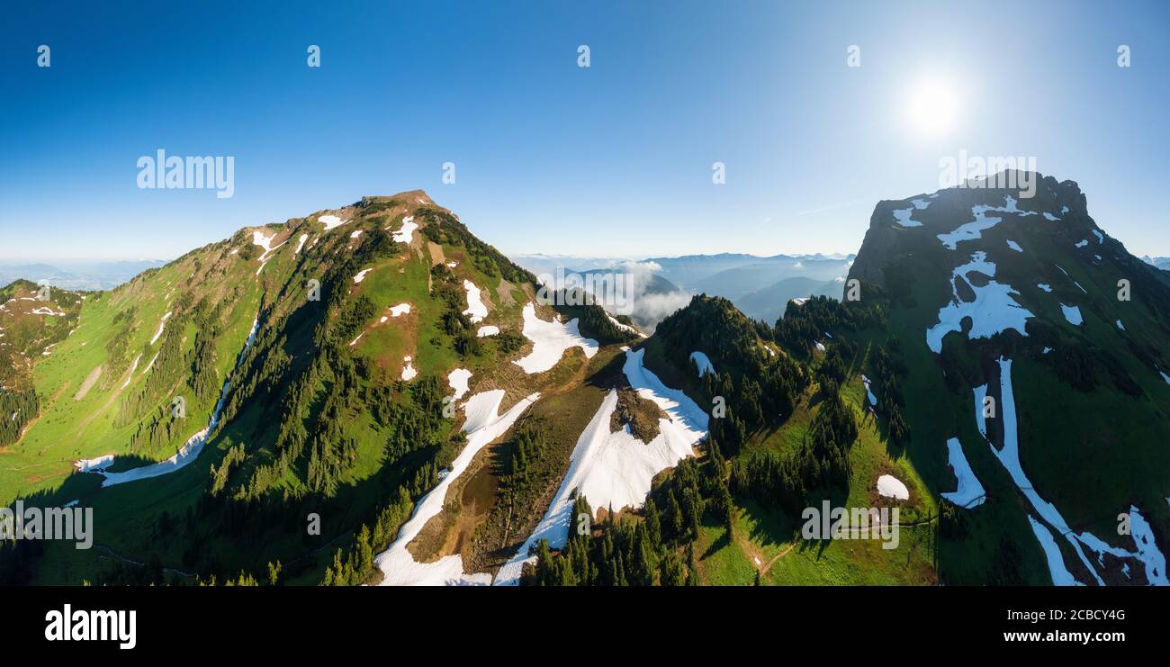 Aerial Panoramic view of Cheam Mountain Stock Photo - Alamy