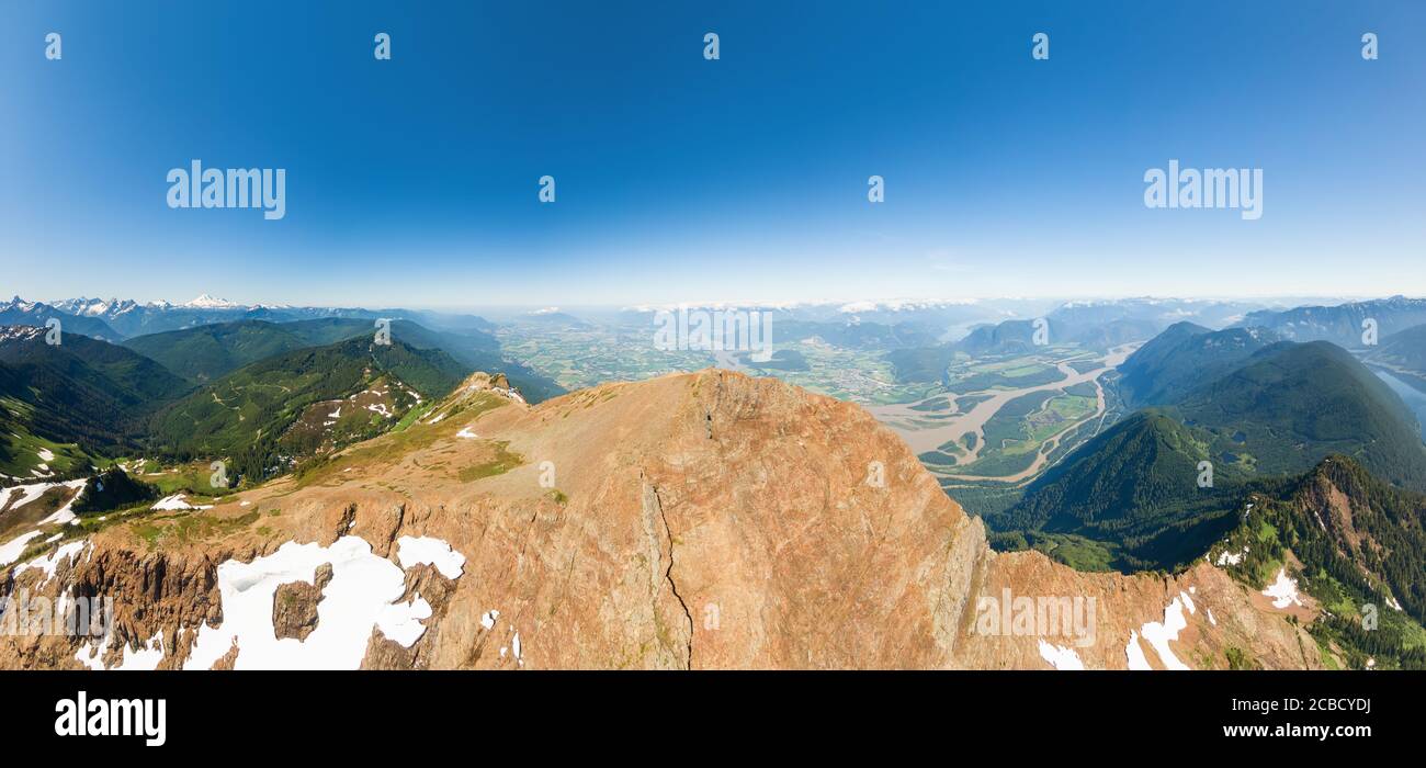 Aerial Panoramic view of Cheam Mountain Stock Photo - Alamy