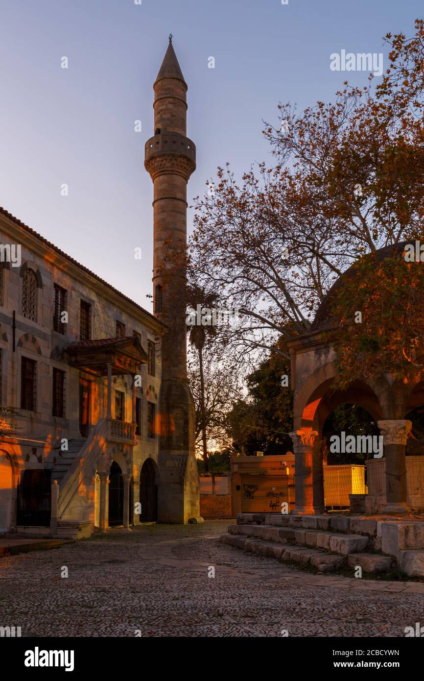 Mosque in a square in Kos town, Greece Stock Photo - Alamy