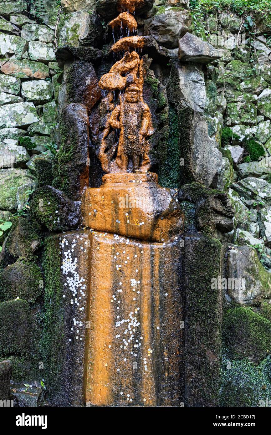 Fudo Waterfall at Maegami-ji - temple No. 64 on the Shikoku Pilgrimage ...
