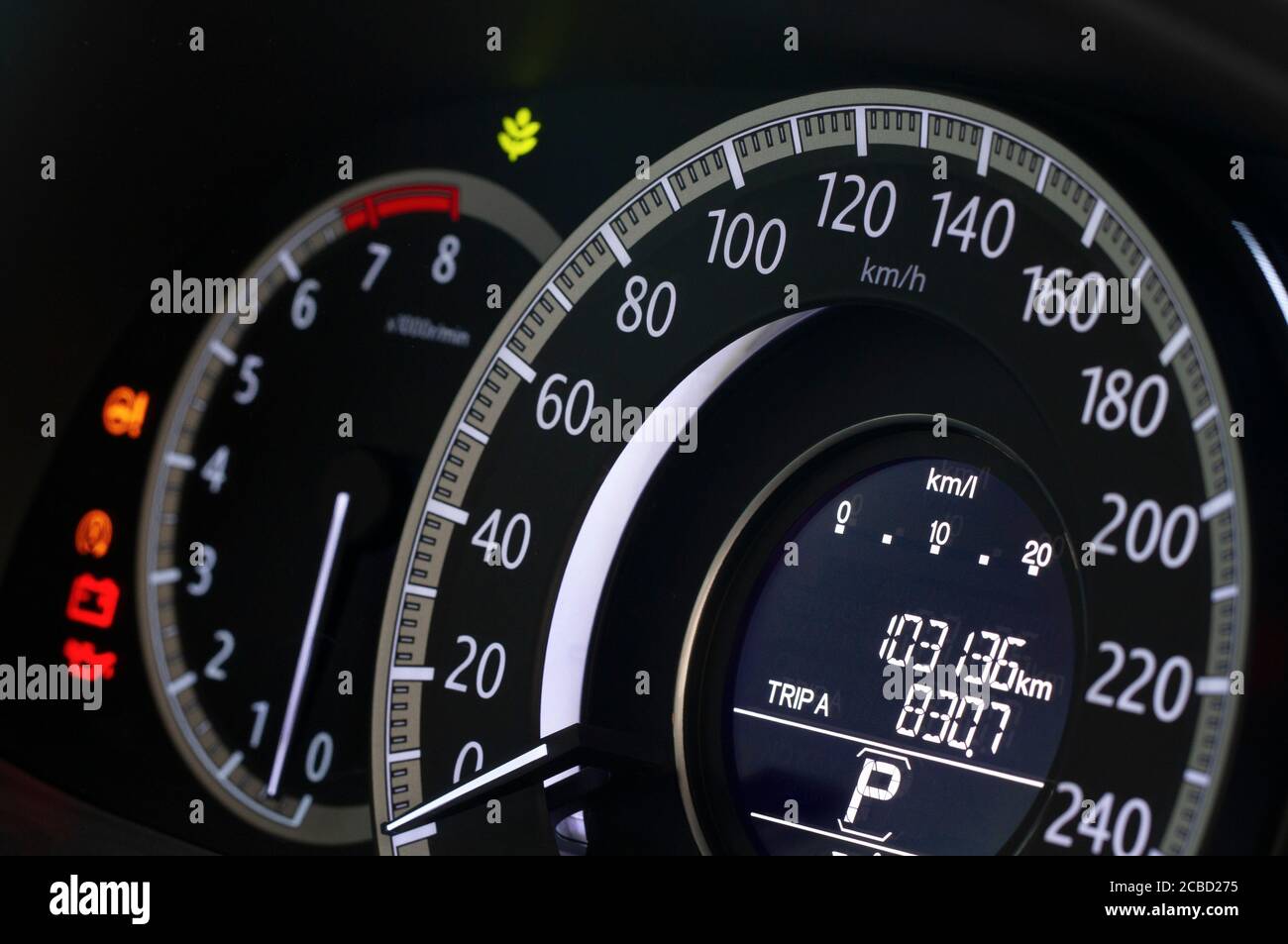 Close up image of modern car dashboard Stock Photo - Alamy