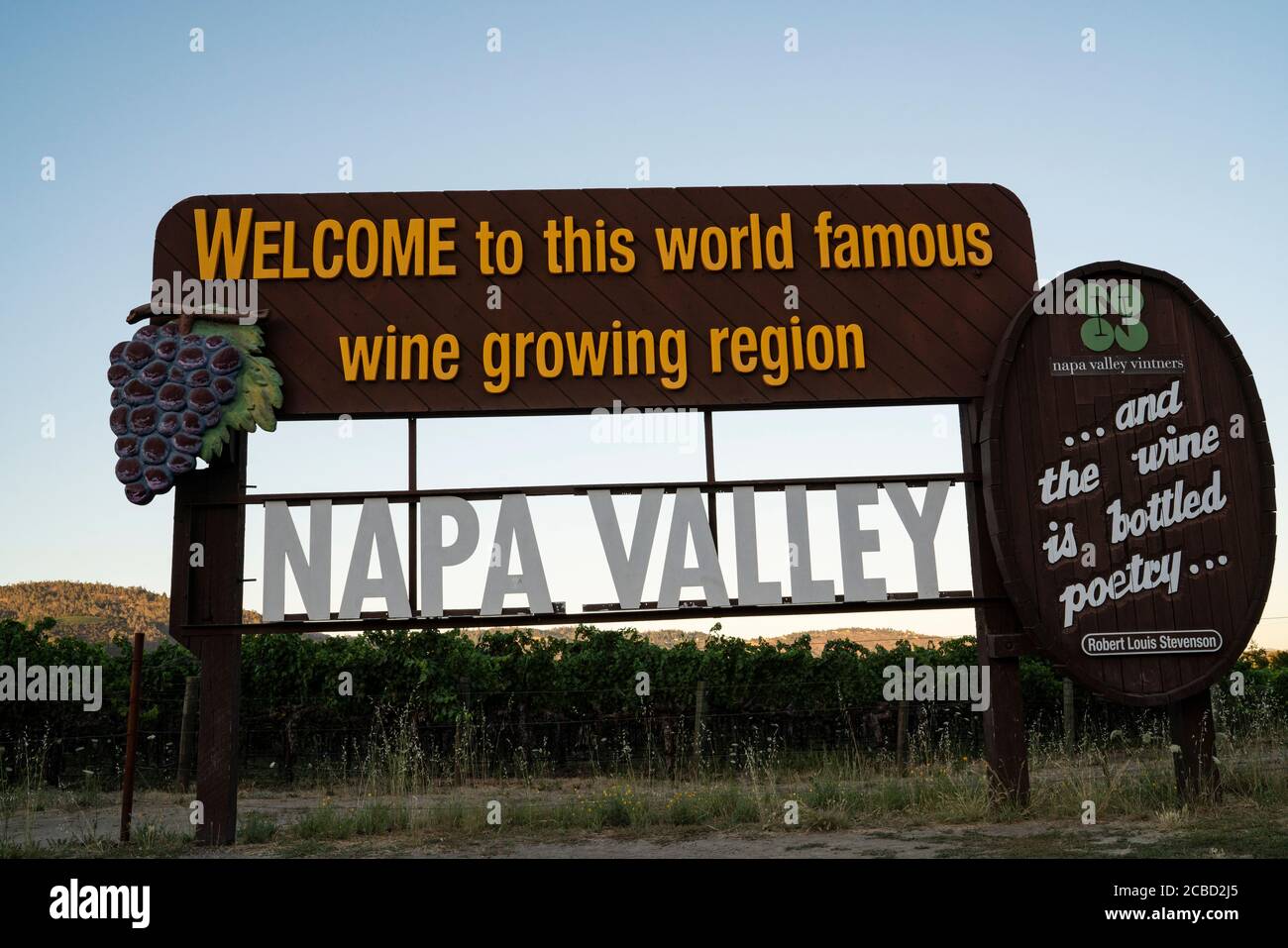 Welcome to Napa Valley sign Stock Photo - Alamy