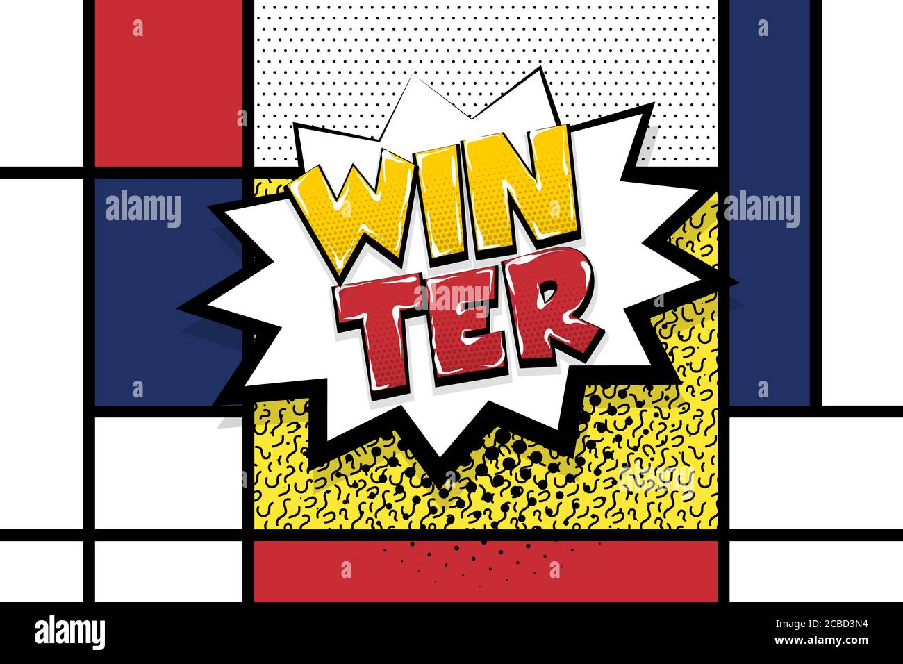 Winter comic text speech bubble pop art Stock Vector Image & Art - Alamy