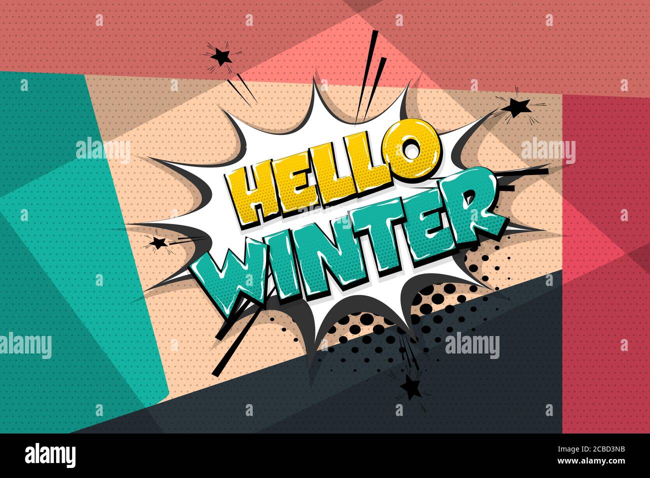 Winter comic text speech bubble pop art Stock Vector Image & Art - Alamy