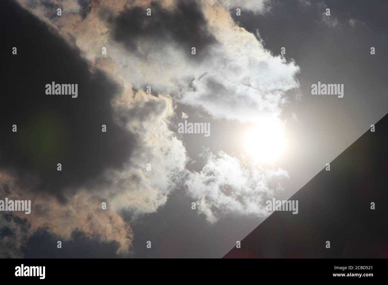 Here is a bold image of the strong sun up in the sky in the late ...