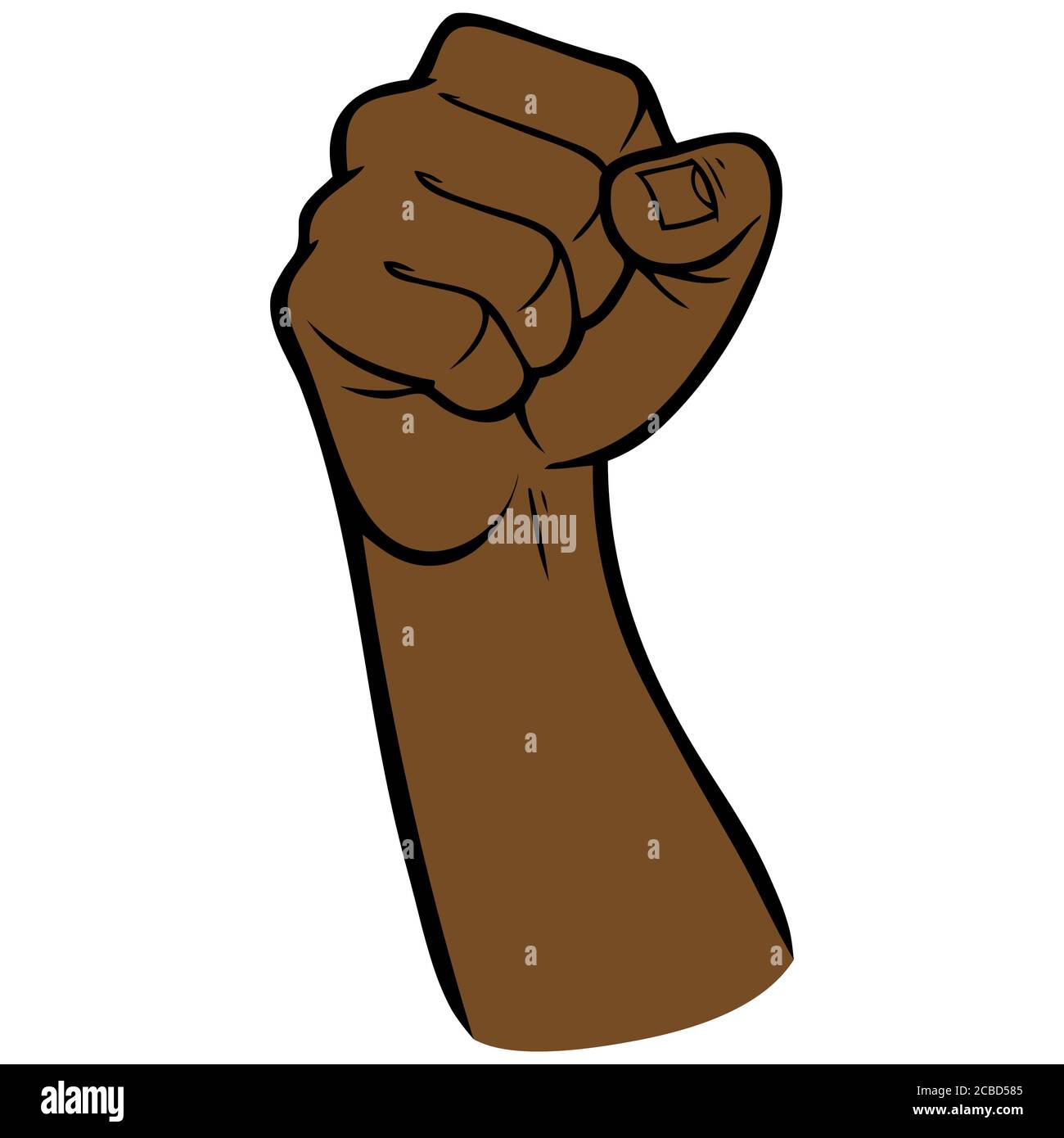 Black Rebel Fist- An Illustration of a Black Rebel Fist Stock Vector ...