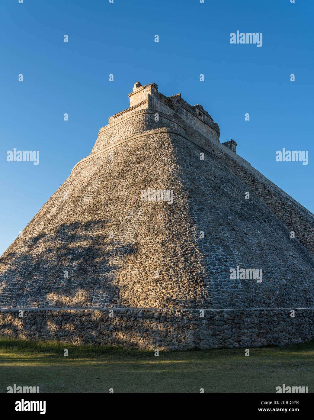 The east facade of the Pyramid of the Magician, also known as the ...
