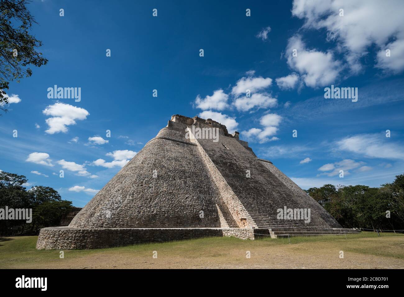 The east facade of the Pyramid of the Magician, also known as the ...
