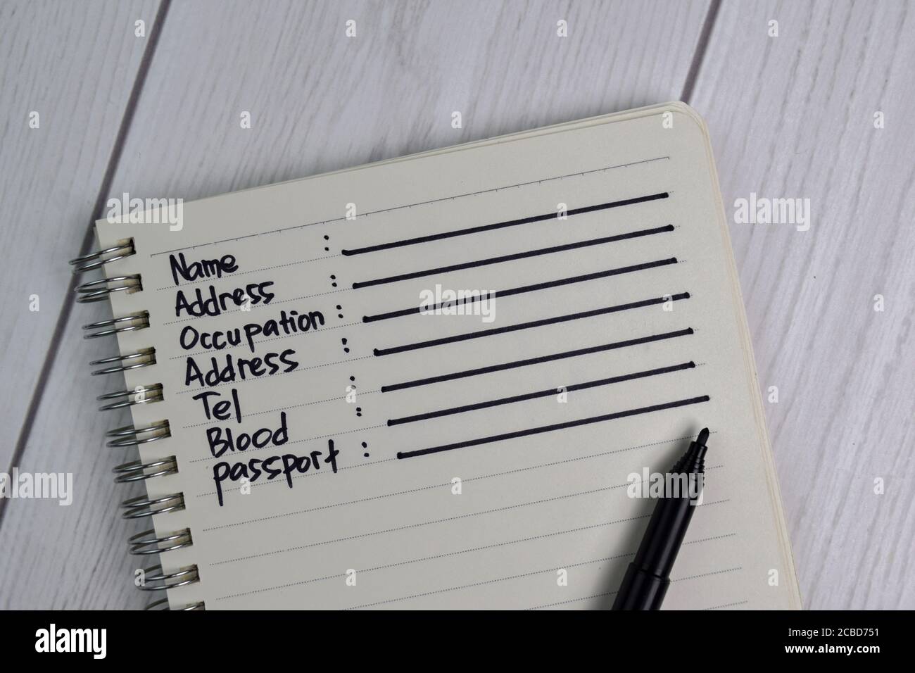 Resume cv handwritten template hi-res stock photography and images - Alamy