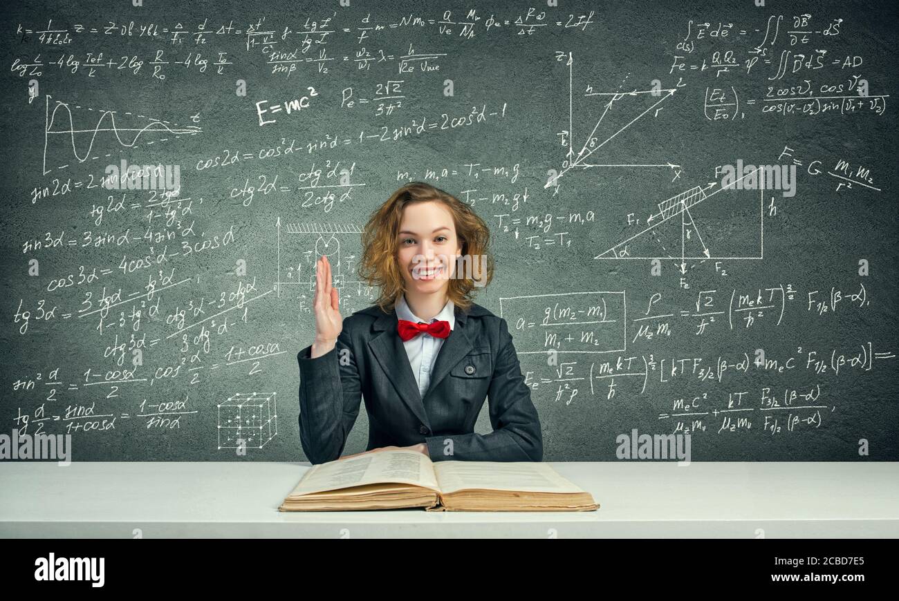 She is studying hard Stock Photo - Alamy
