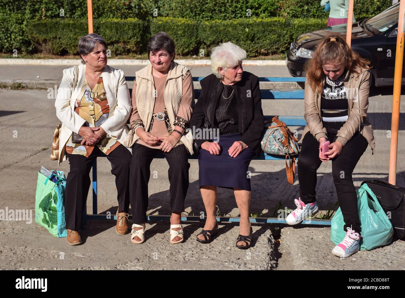 Maramures / Romania - August 28, 2019: group of romanian adult women ...