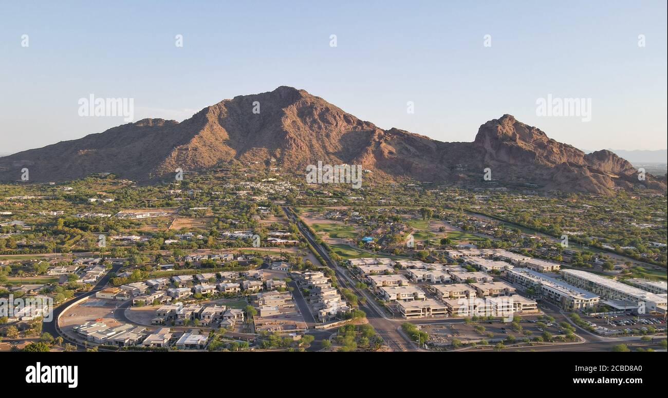 Aerial view of Camelback Mountain in Scottsdale, Az,USA Stock Photo - Alamy