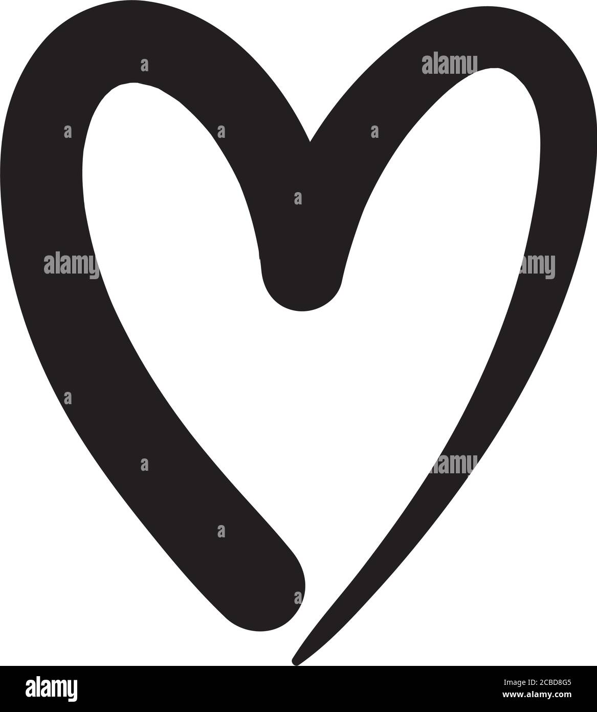 heart love work art silhouette style vector illustration design Stock ...