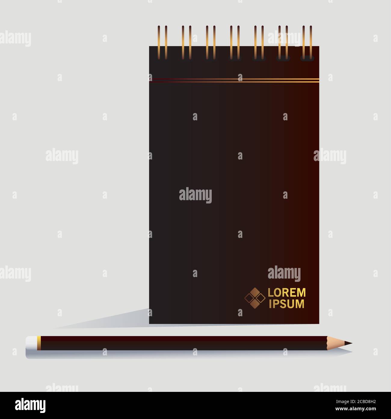 notebook, corporate identity template in white background vector ...