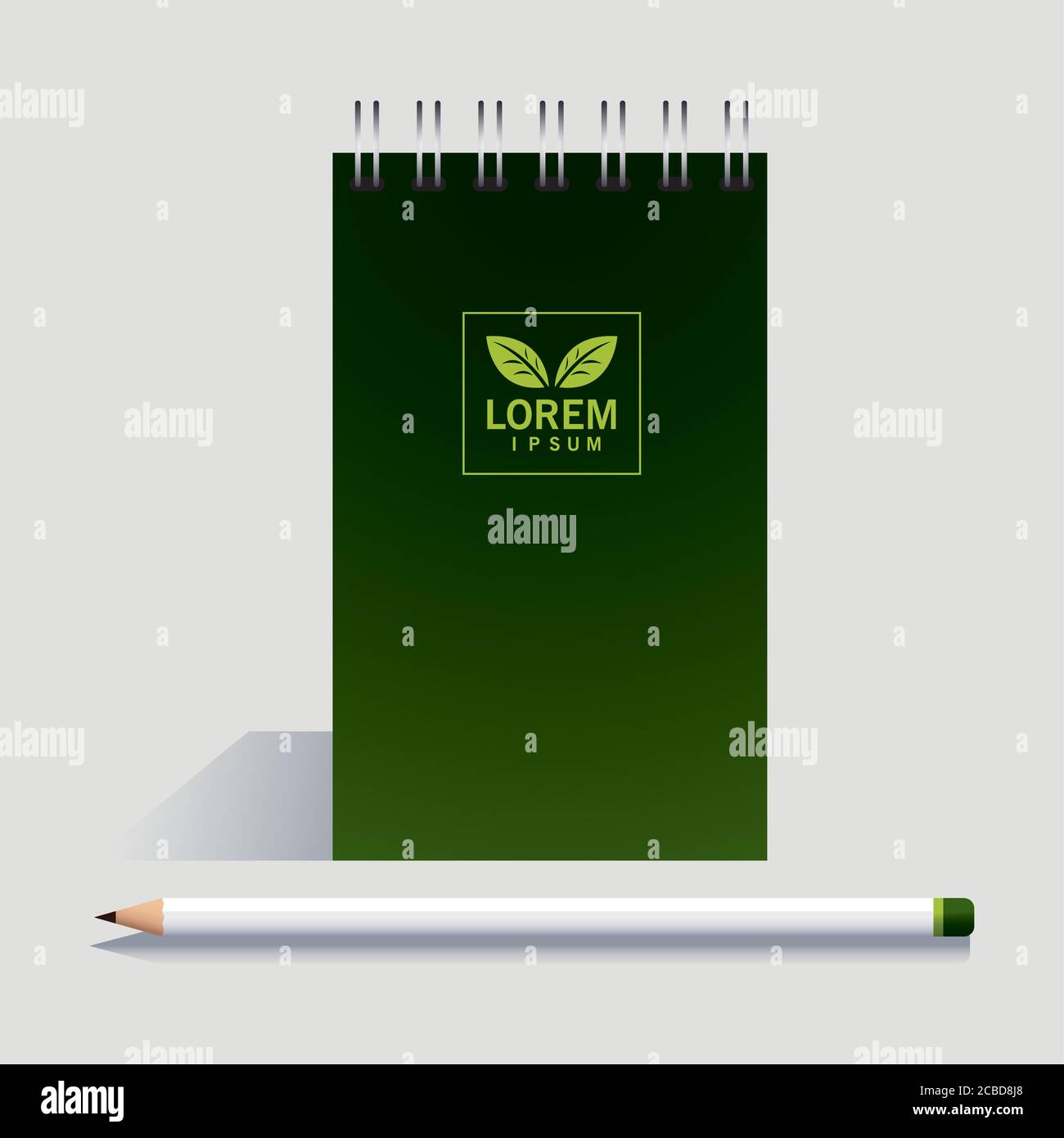 notebook, corporate identity template on white background vector ...