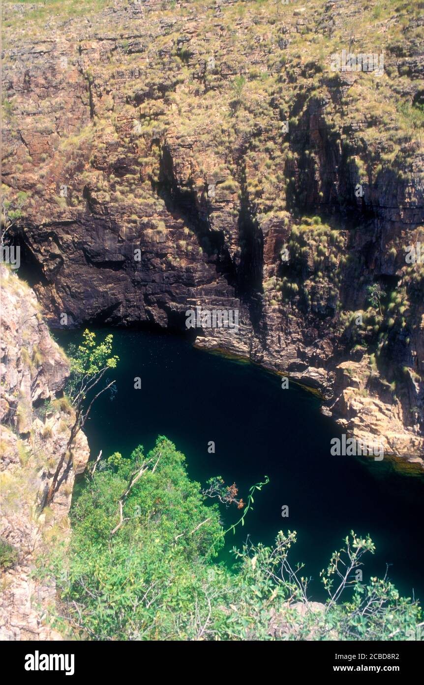 VIEW OVER MAGUK (BARRAMUNDI GORGE) IN KAKADU NATIONAL PARK, NORTHERN ...