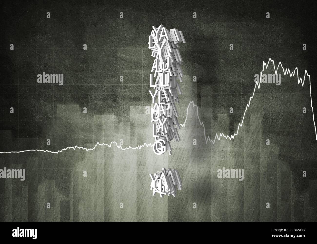 Question of financial growth, 3d rendering Stock Photo - Alamy