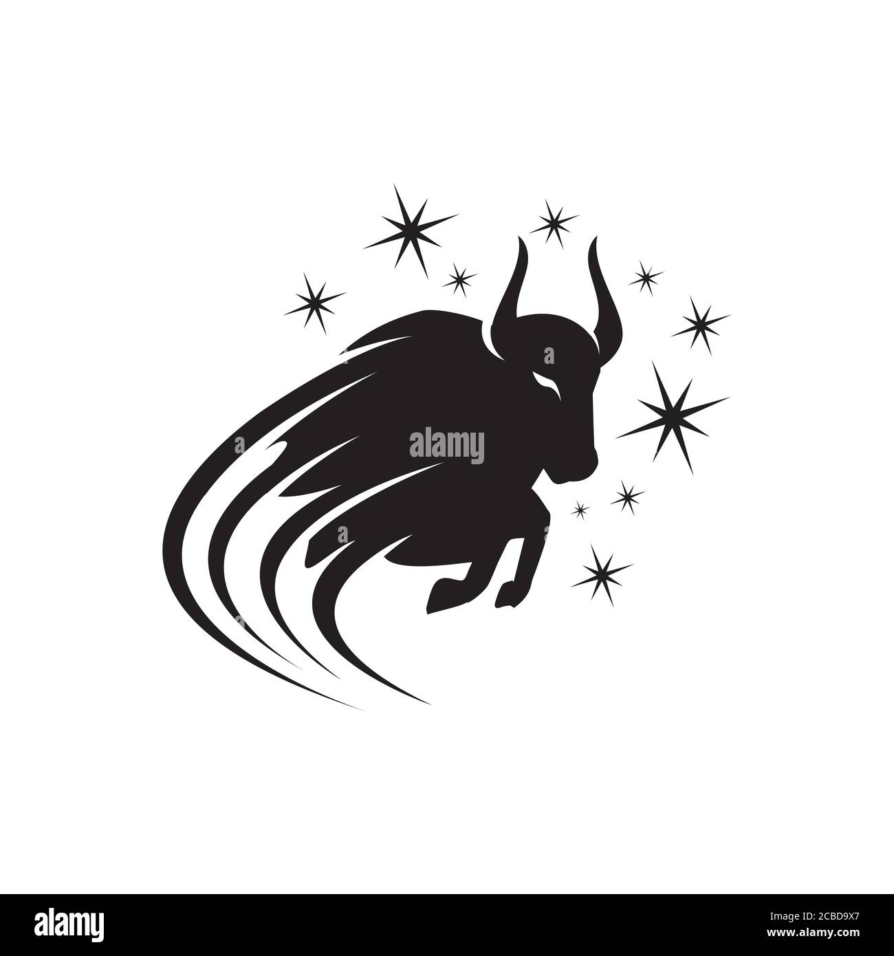 Abstract Bison Design Logo Template Stock Vector Image & Art - Alamy