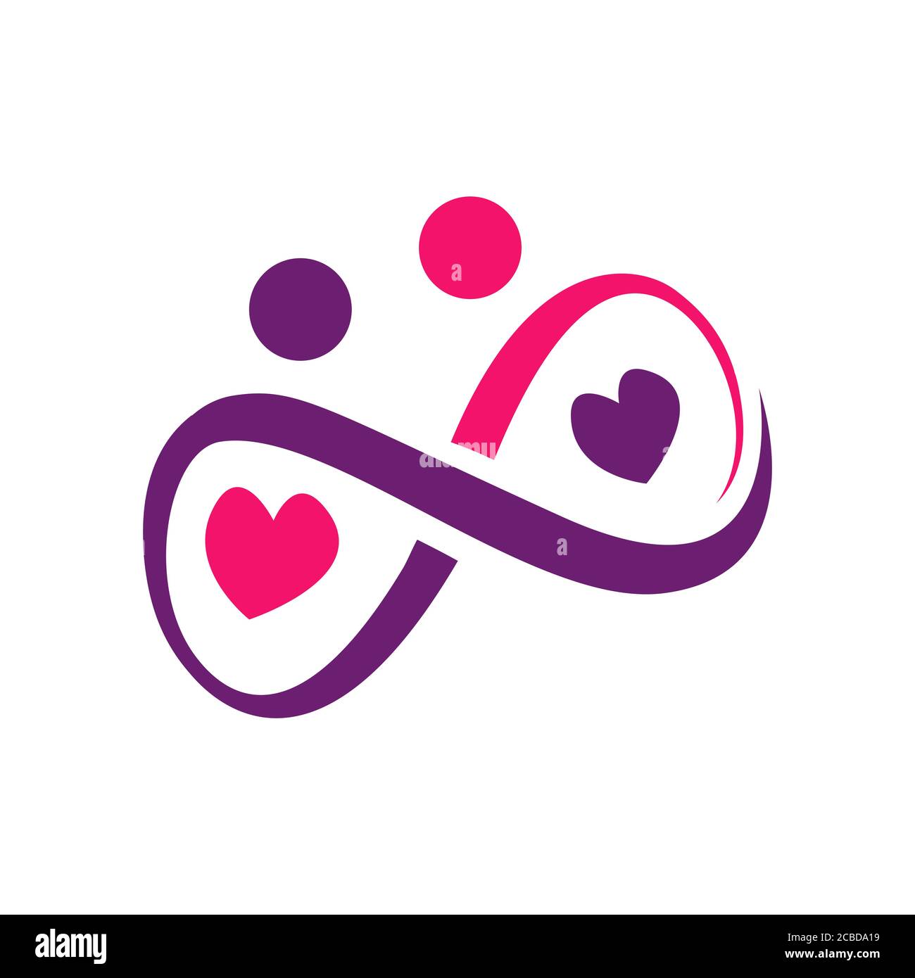 cute trendy eternal love symbol logo vector. Sign of endlesss love ...