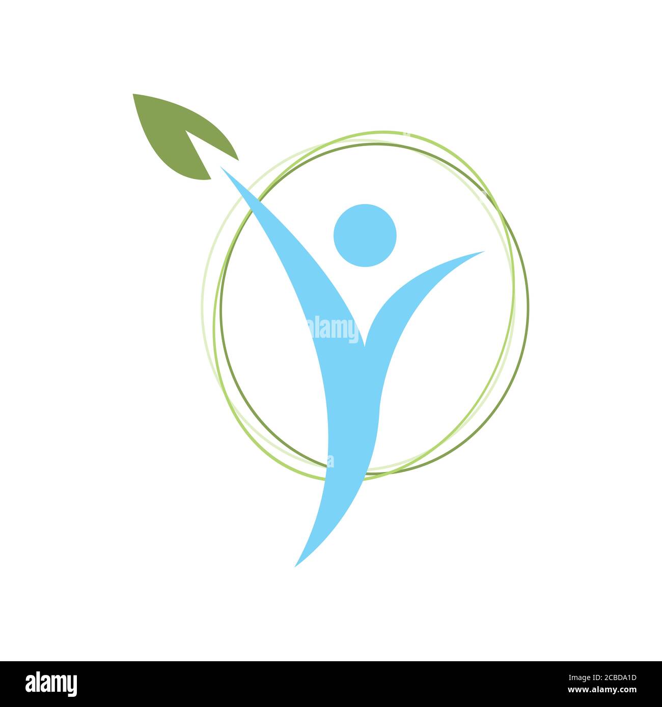 wellness logo design vector illustration. health care green leaf symbol ...
