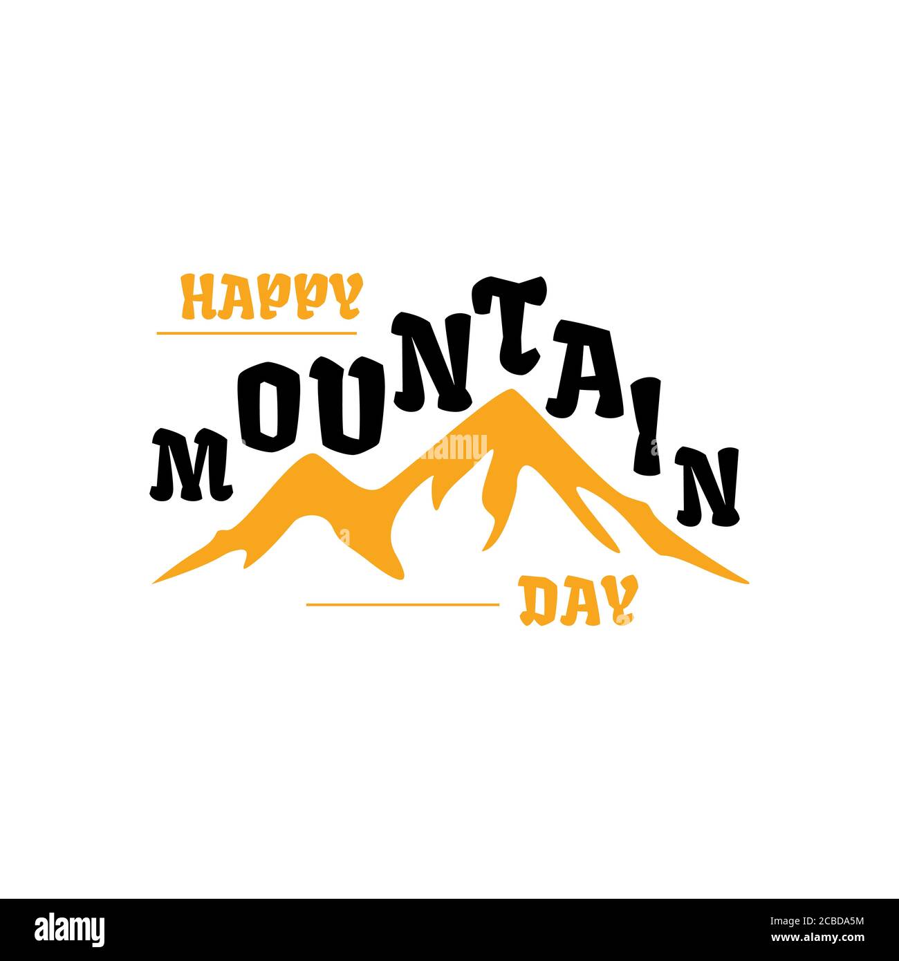 International Mountain Day Vector. for greeting card, poster and banner ...