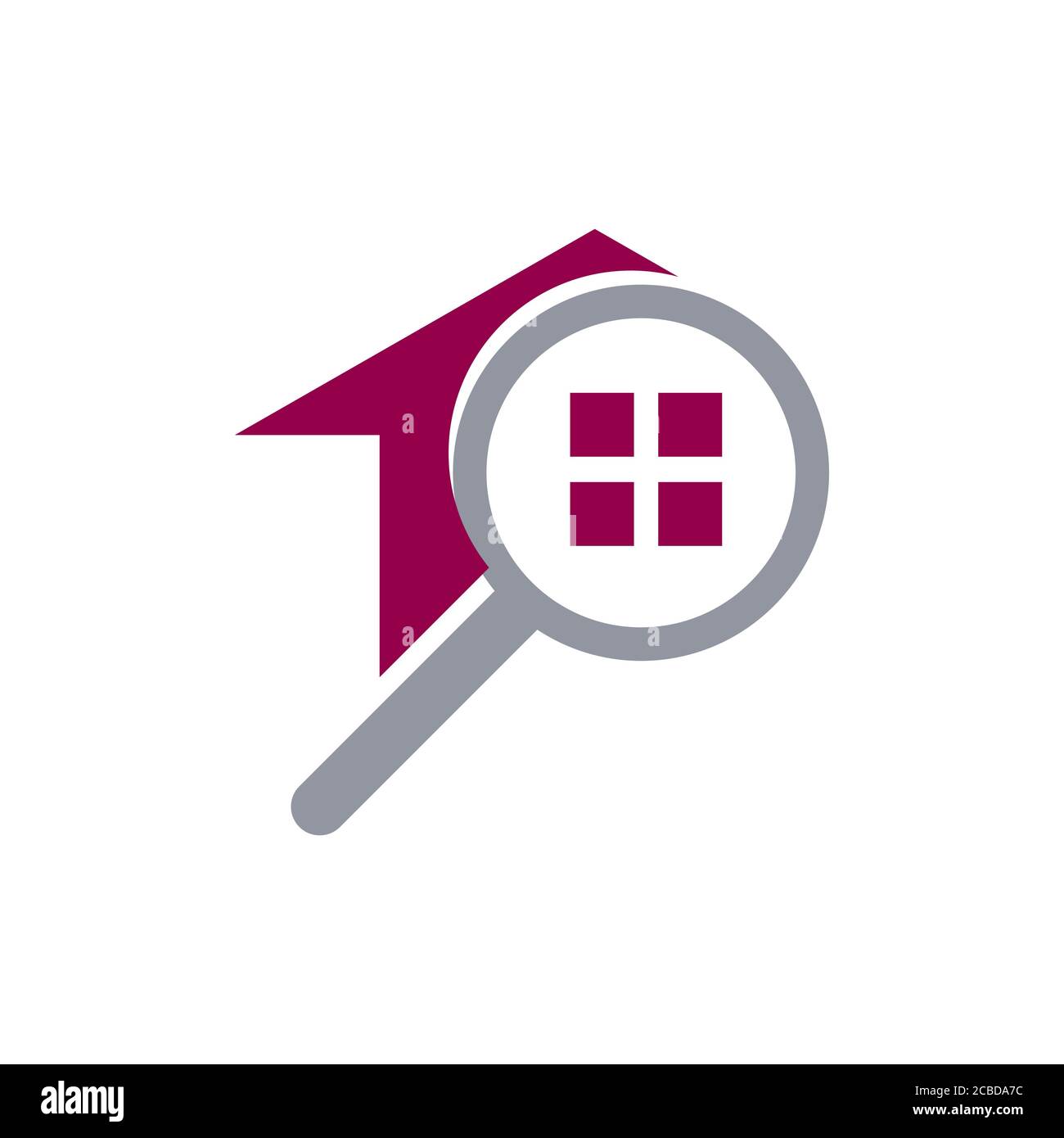 Searching House Logo. Search Home icon With Magnifying Glass Symbol ...