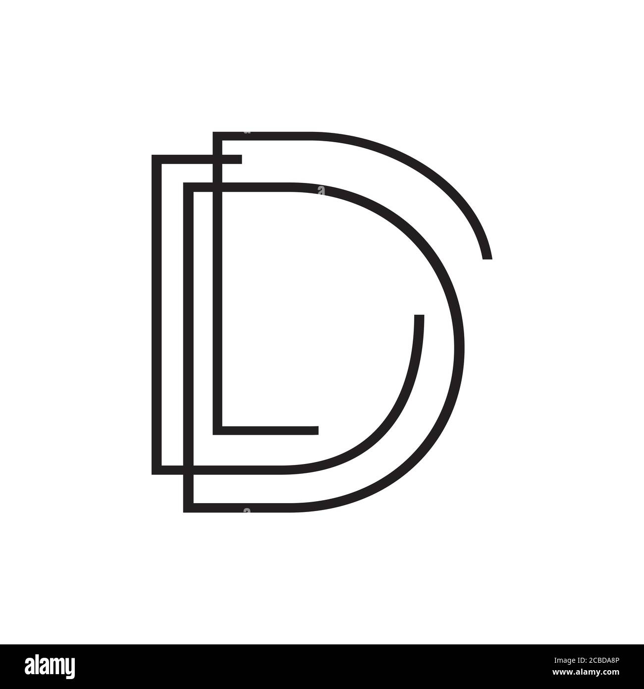 new popular D Letter initial D logo design vector graphic concept ...