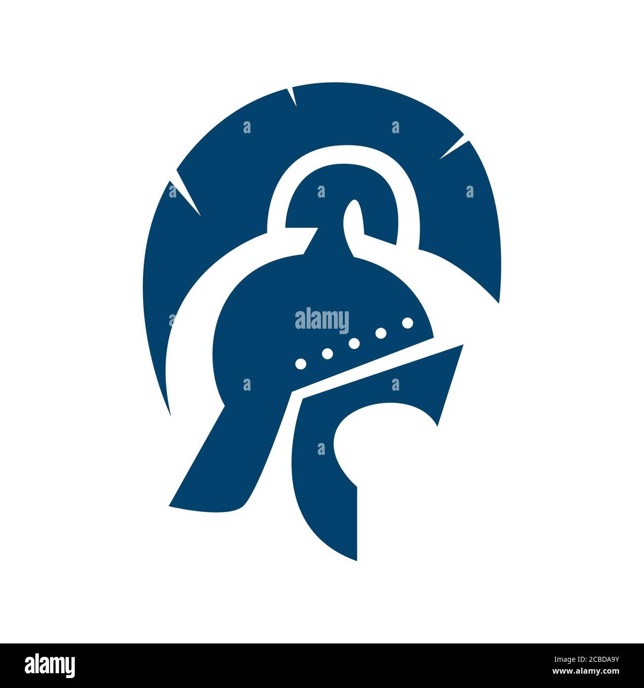 warrior helmet logo design. knight mask icon vector illustration Stock ...