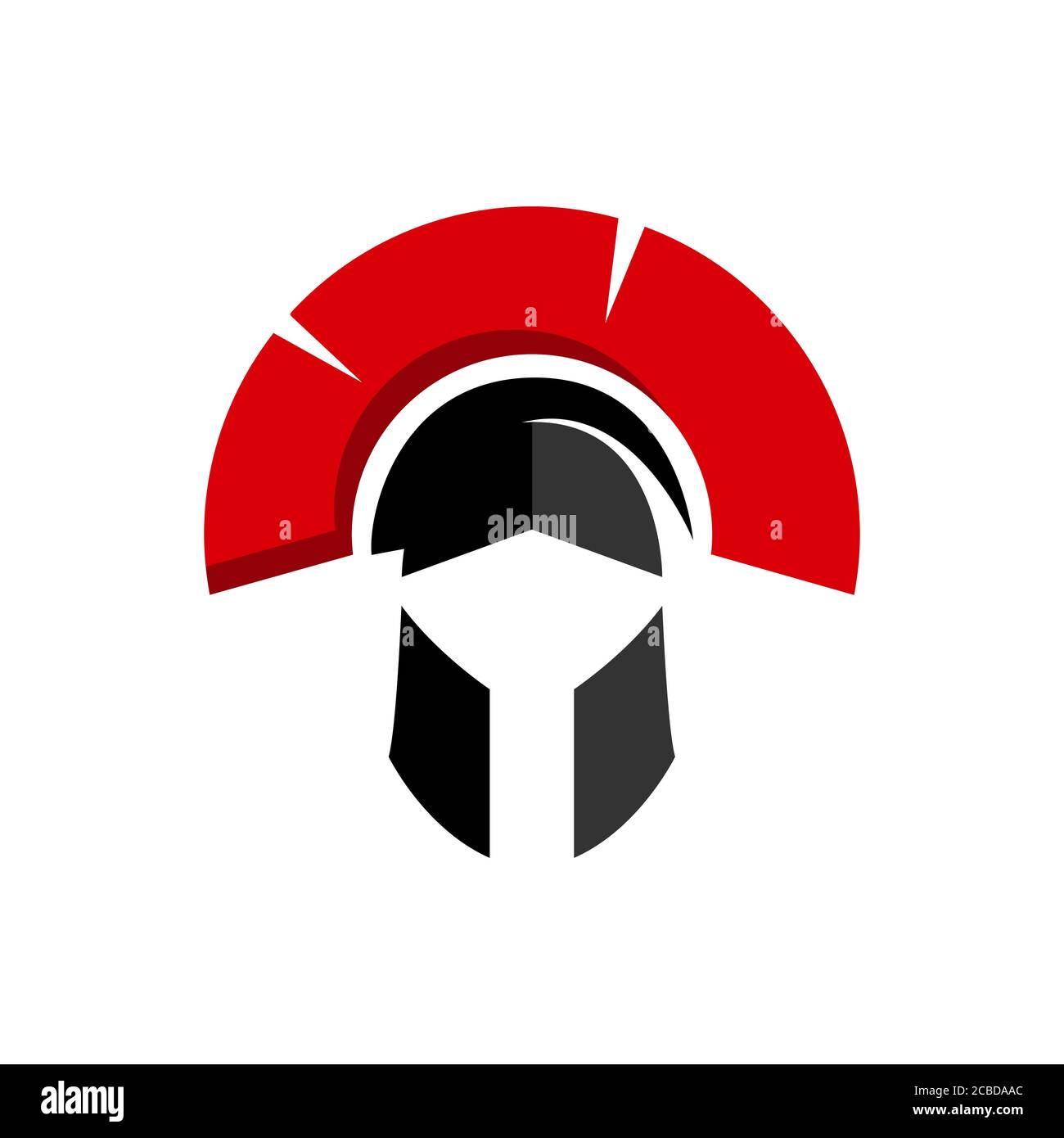 warrior helmet logo design. knight mask icon vector illustration Stock ...