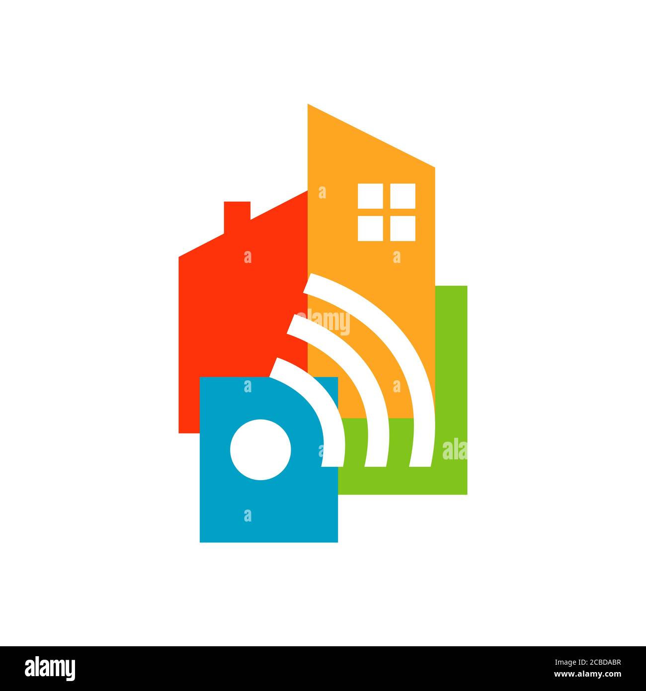 Wifi House Home Logo Vector. Smart Home Tech Internet In the House Logo ...