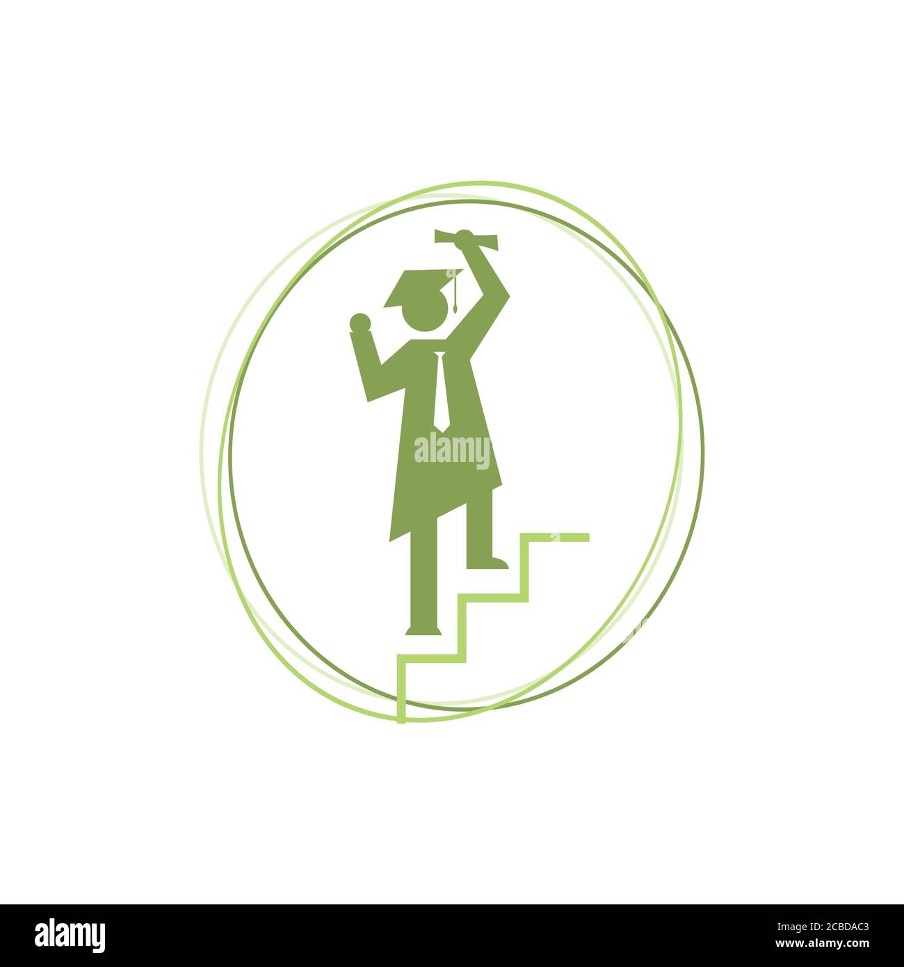 success student logo vector. graduation sign Logo symbol concept ...