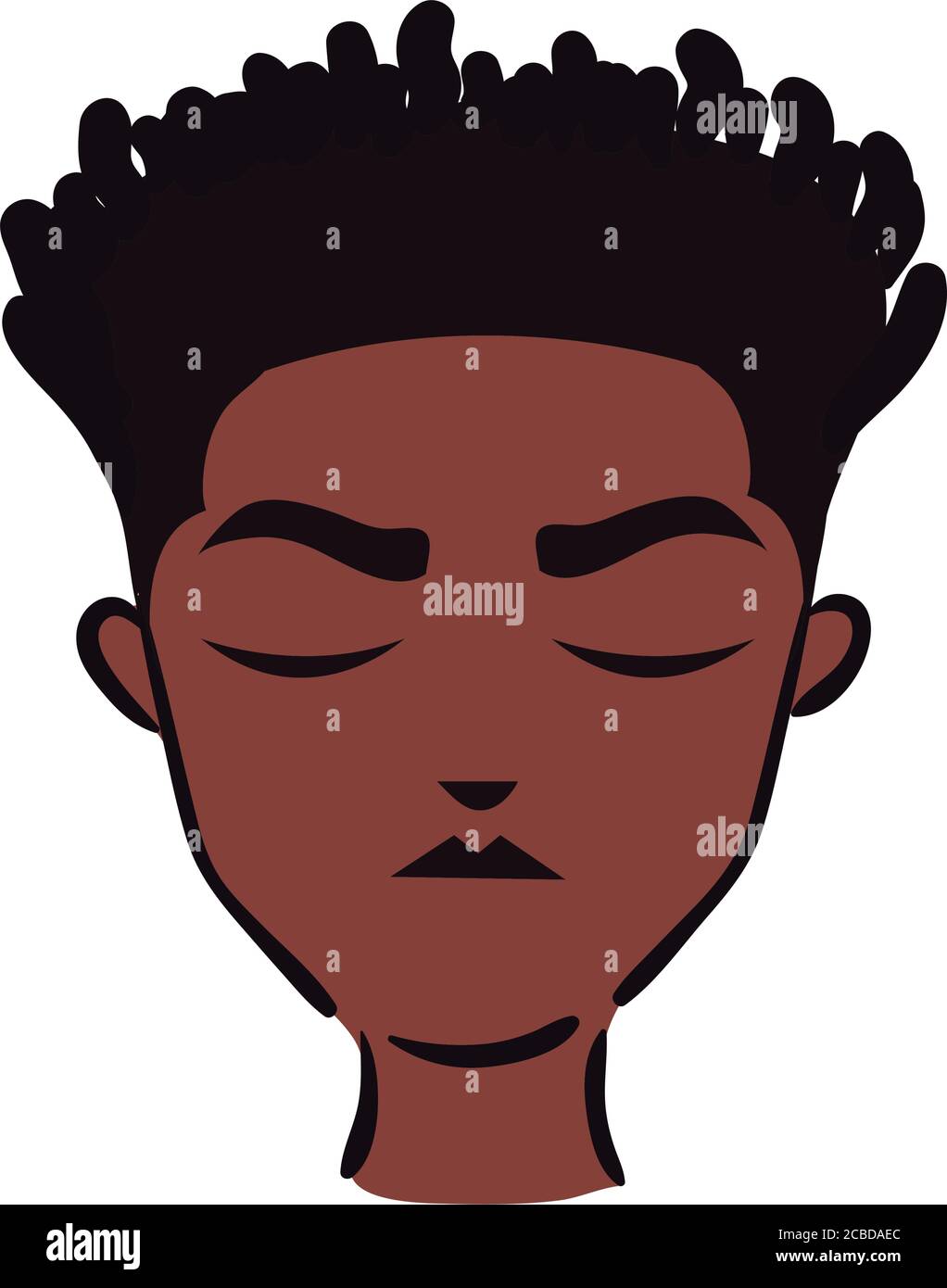 Male afro avatar icon simple hi-res stock photography and images - Alamy