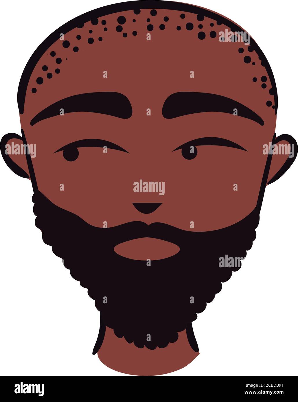 Black bald man head profile Stock Vector Images - Alamy