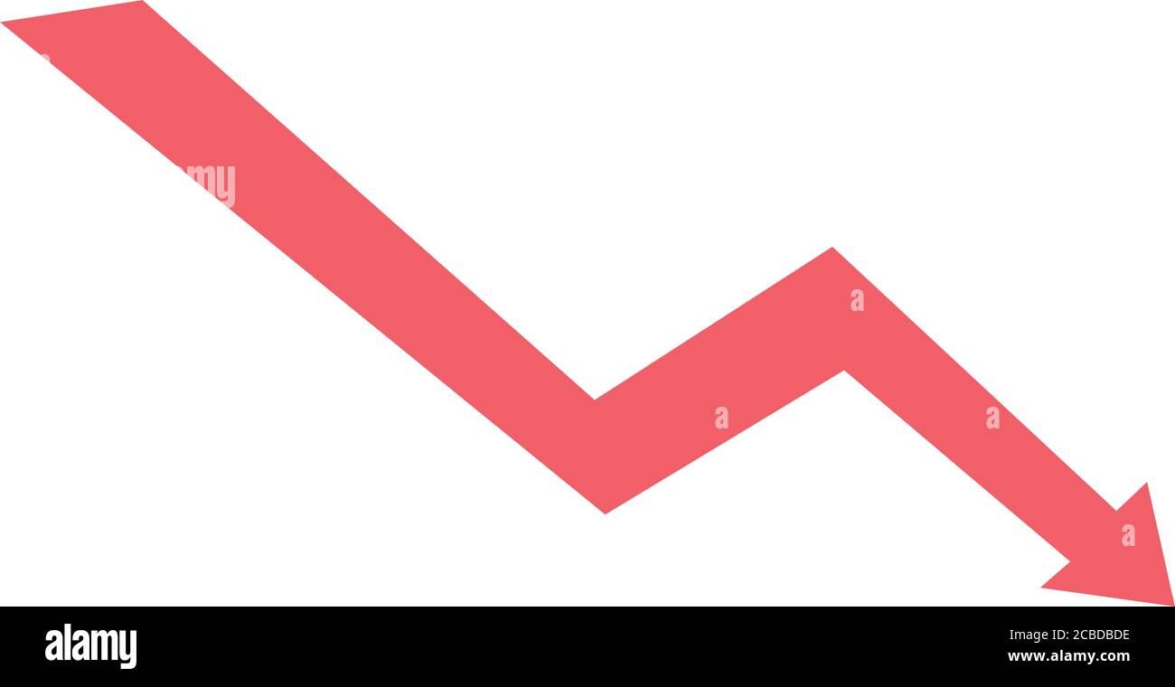 Infographic decrease arrow design, Data information business and ...