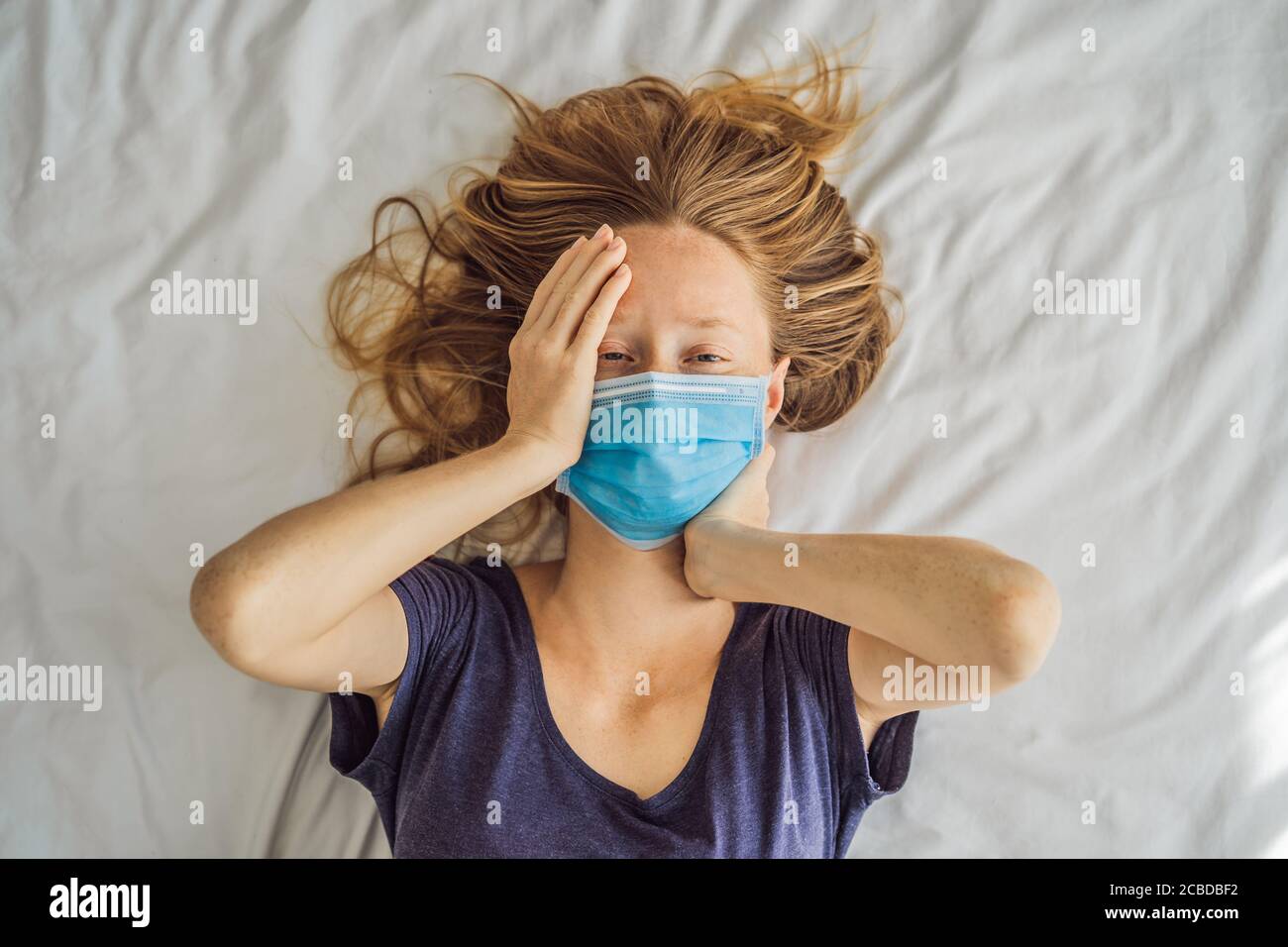 Sad Young Woman Bed High Resolution Stock Photography and Images - Alamy