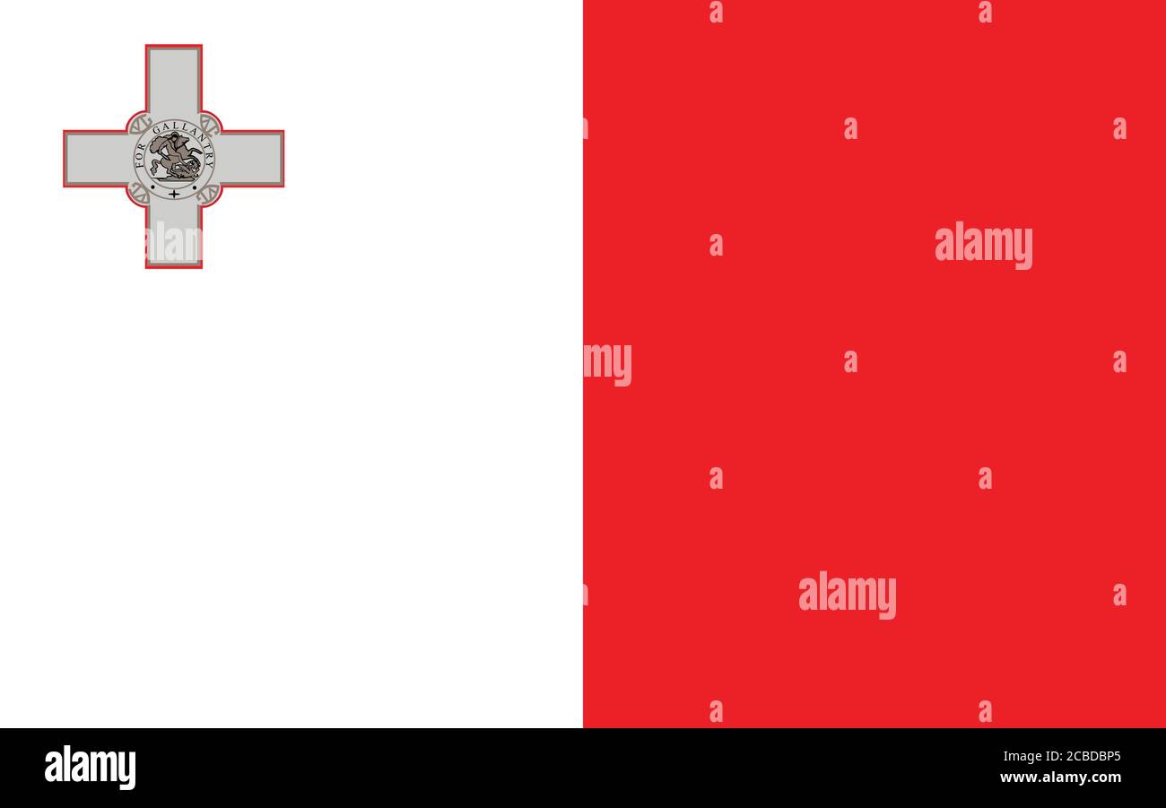 Malta Flag Vector Graphic Rectangle Maltese Flag Illustration Malta