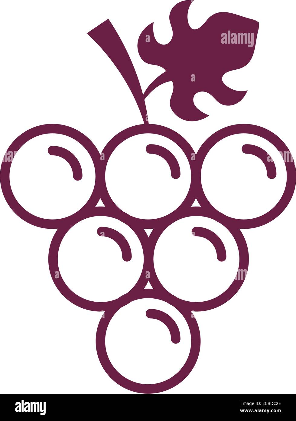 grapes fresh fruits line style vector illustration design Stock Vector ...