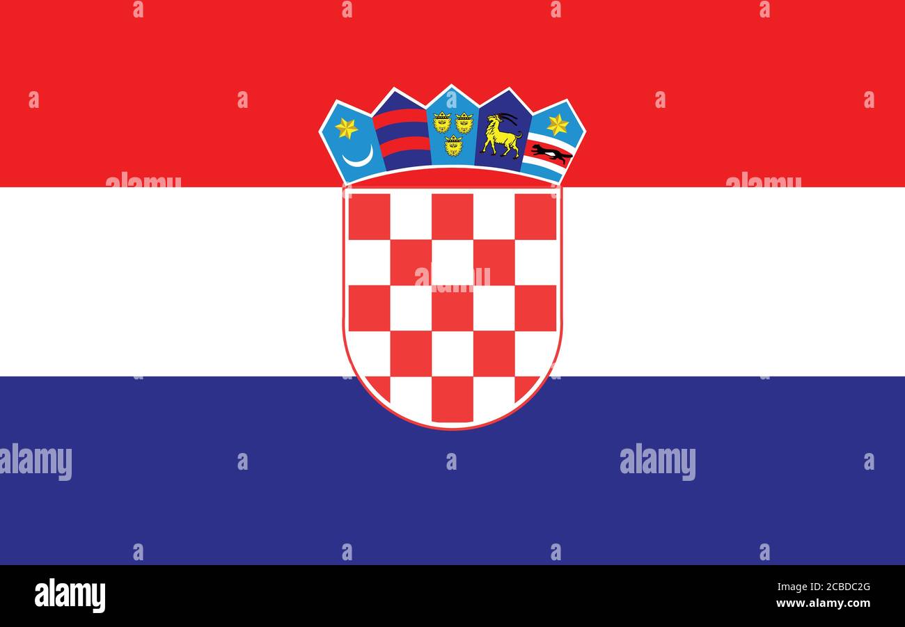 Croatia flag vector graphic. Rectangle Croatian flag illustration ...