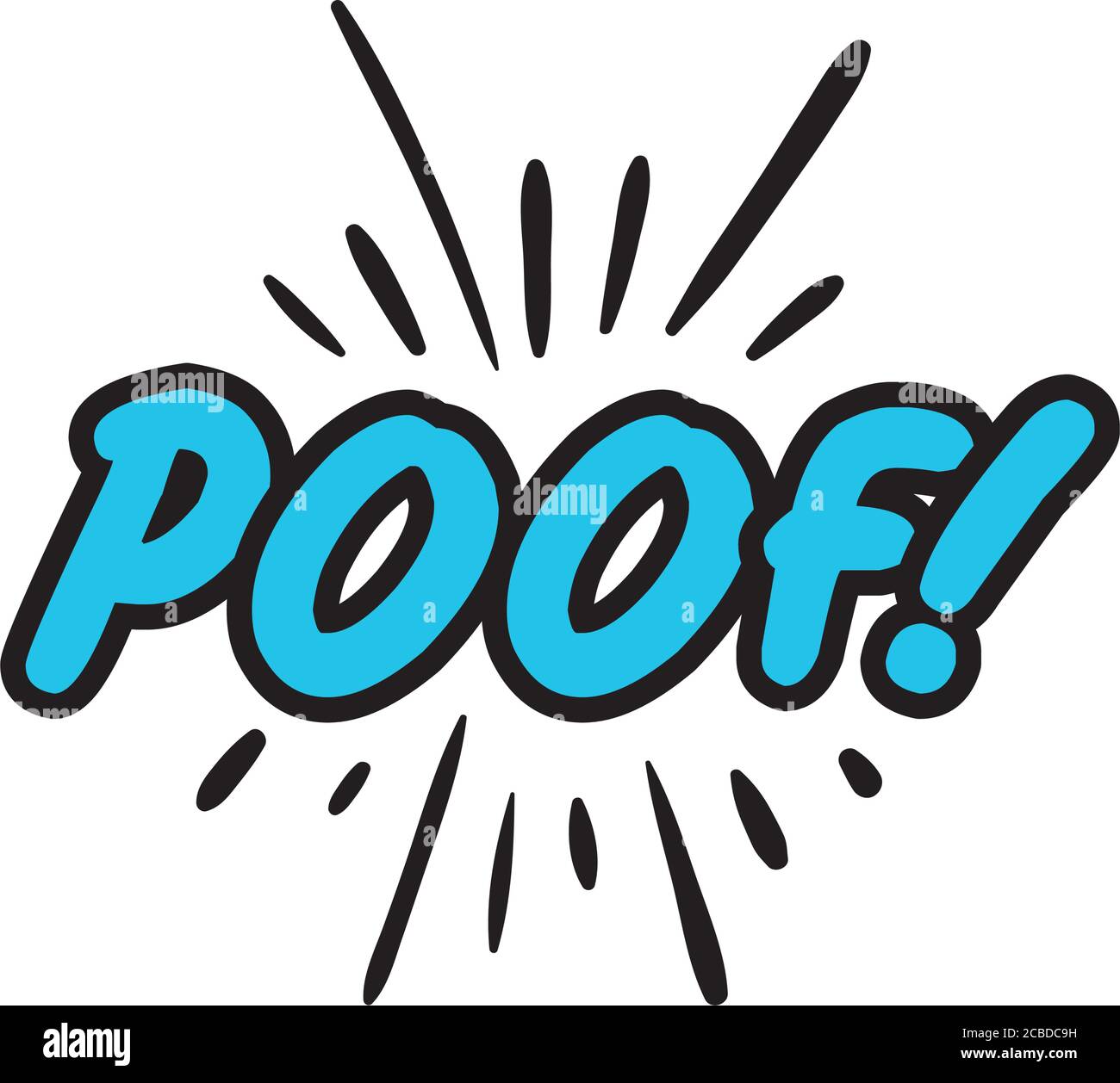 poof expresion word pop art flat style vector illustration design Stock ...