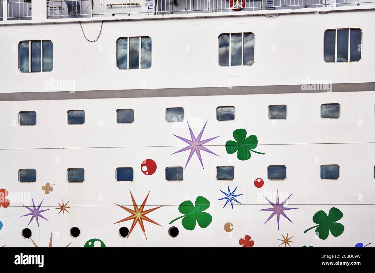 Cruise ship side view with windows Stock Photo - Alamy