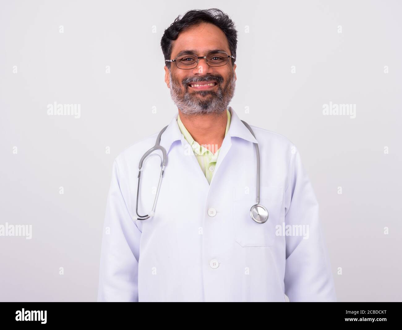 Portrait happy mature doctor hi-res stock photography and images - Alamy