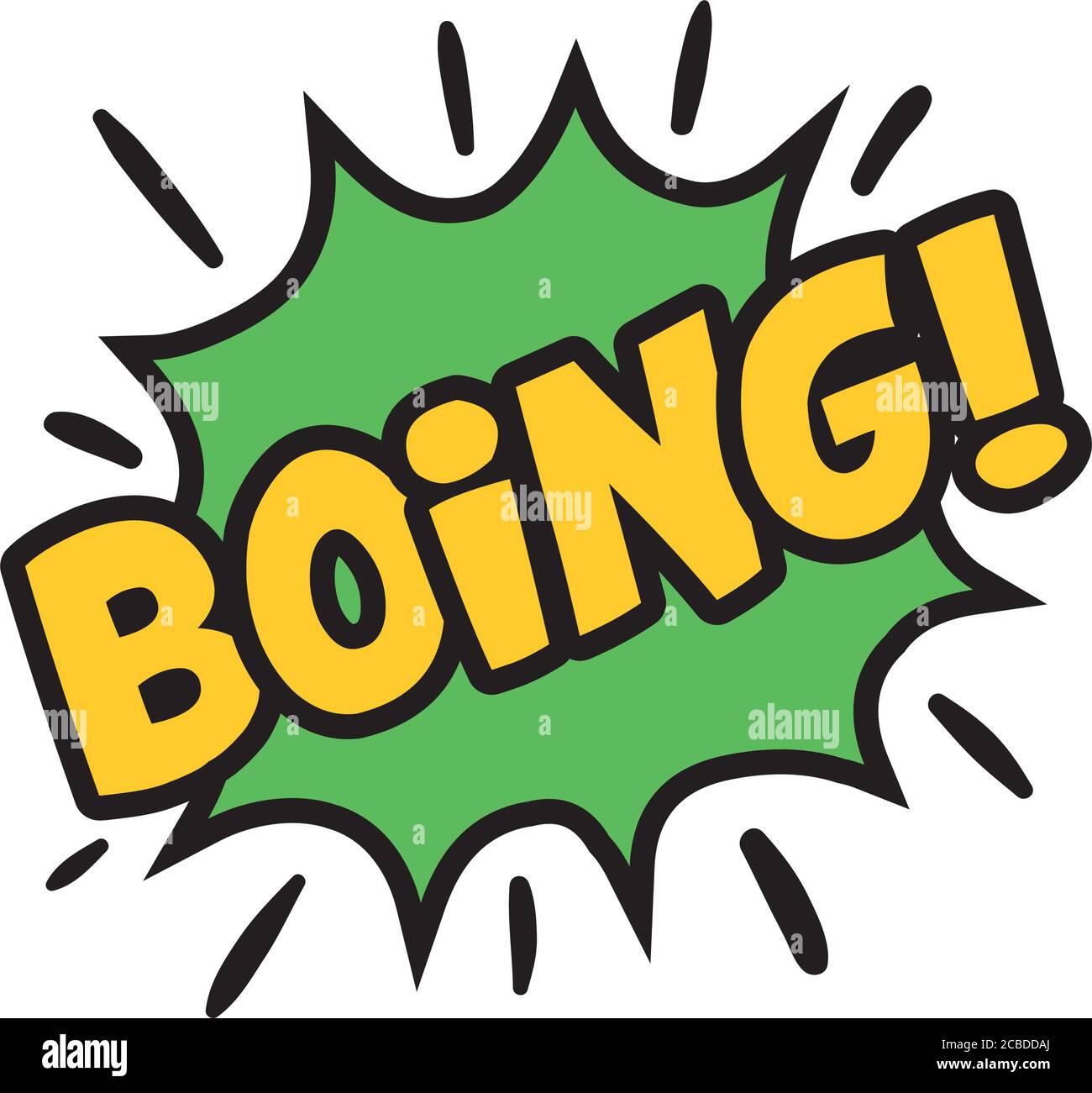 expresion cloud with boing word pop art flat style vector illustration ...