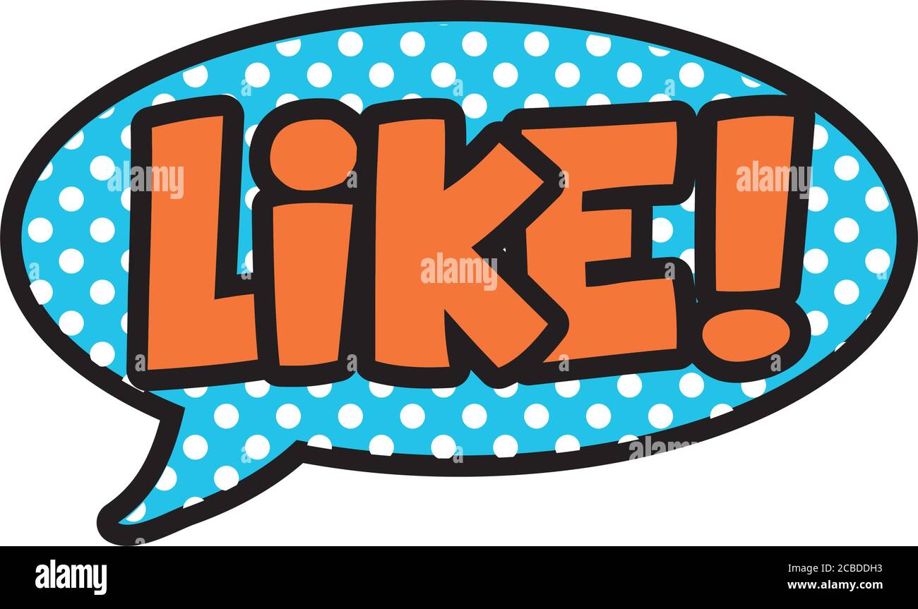 speech bubble with expresion like word pop art flat style vector ...