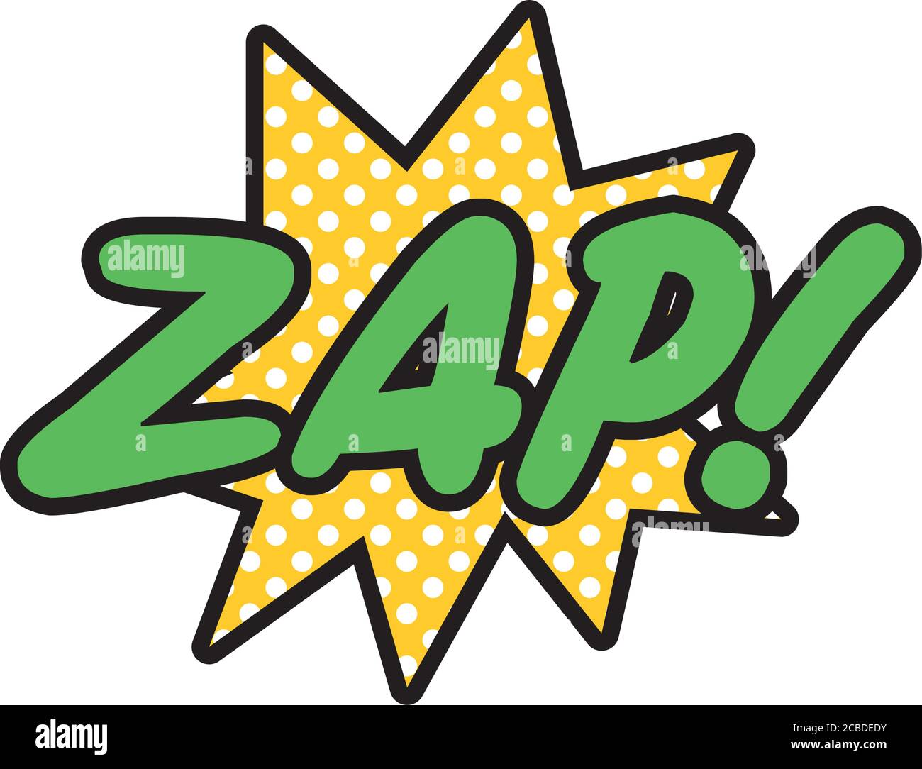 expresion cloud with zap word pop art flat style vector illustration ...