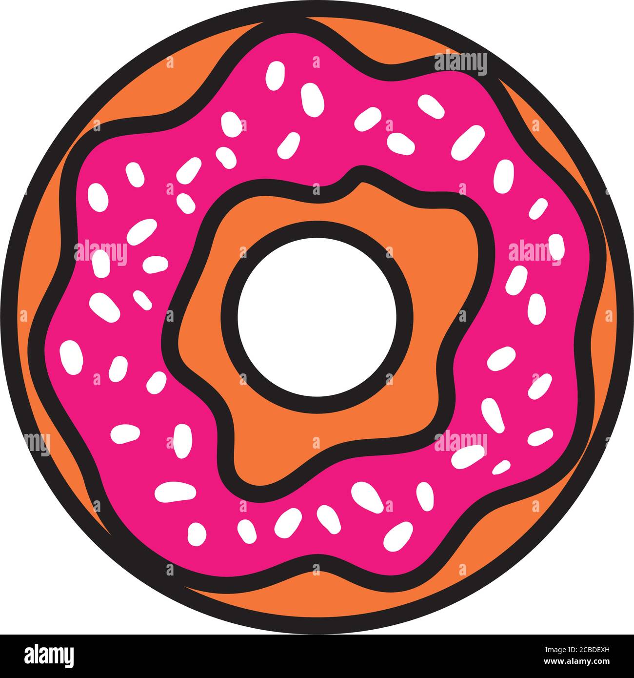 donut pop art flat style vector illustration design Stock Vector Image ...