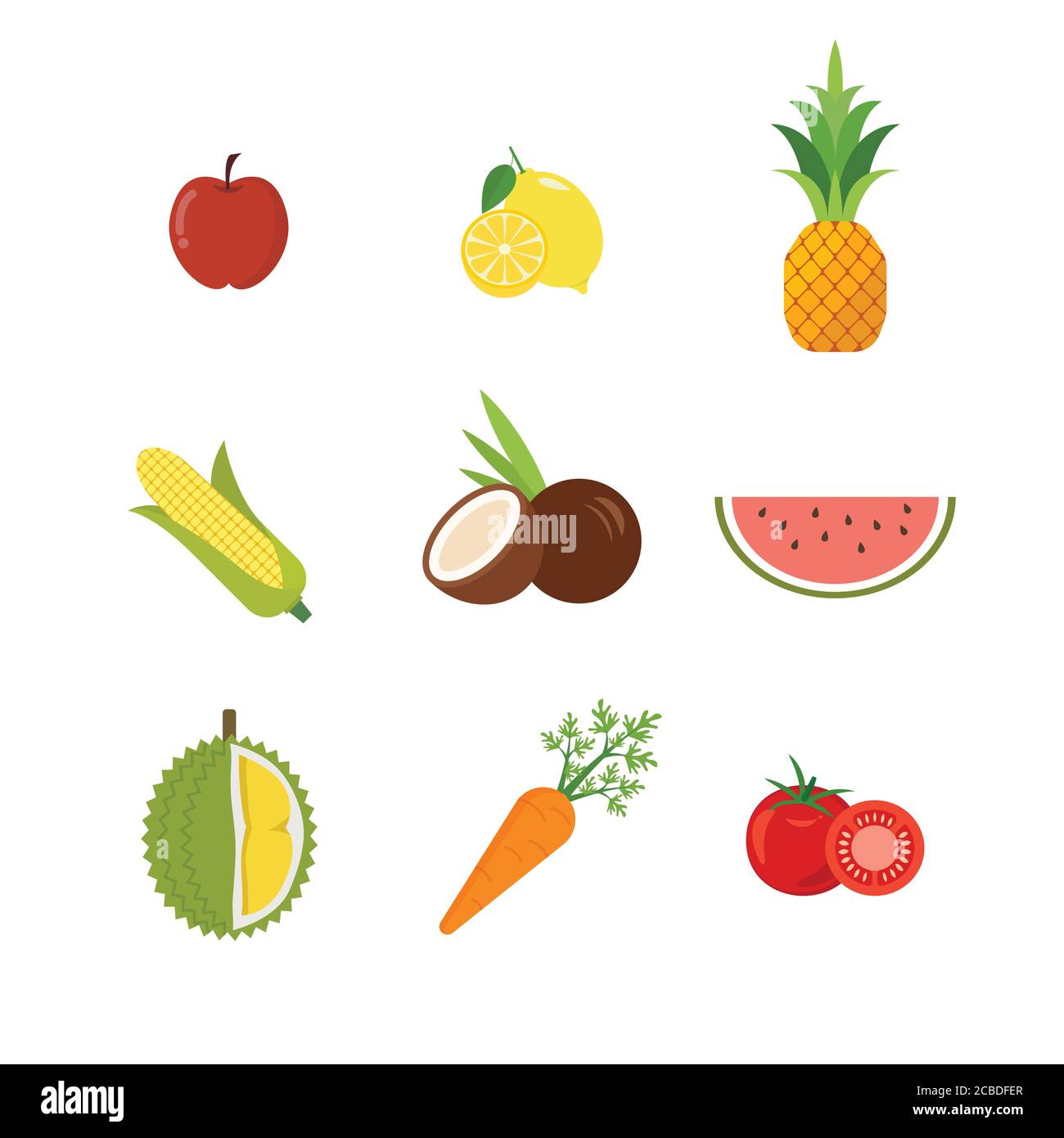Seasonal exotic fruits icons set. Exotic fruits isolated on pink ...