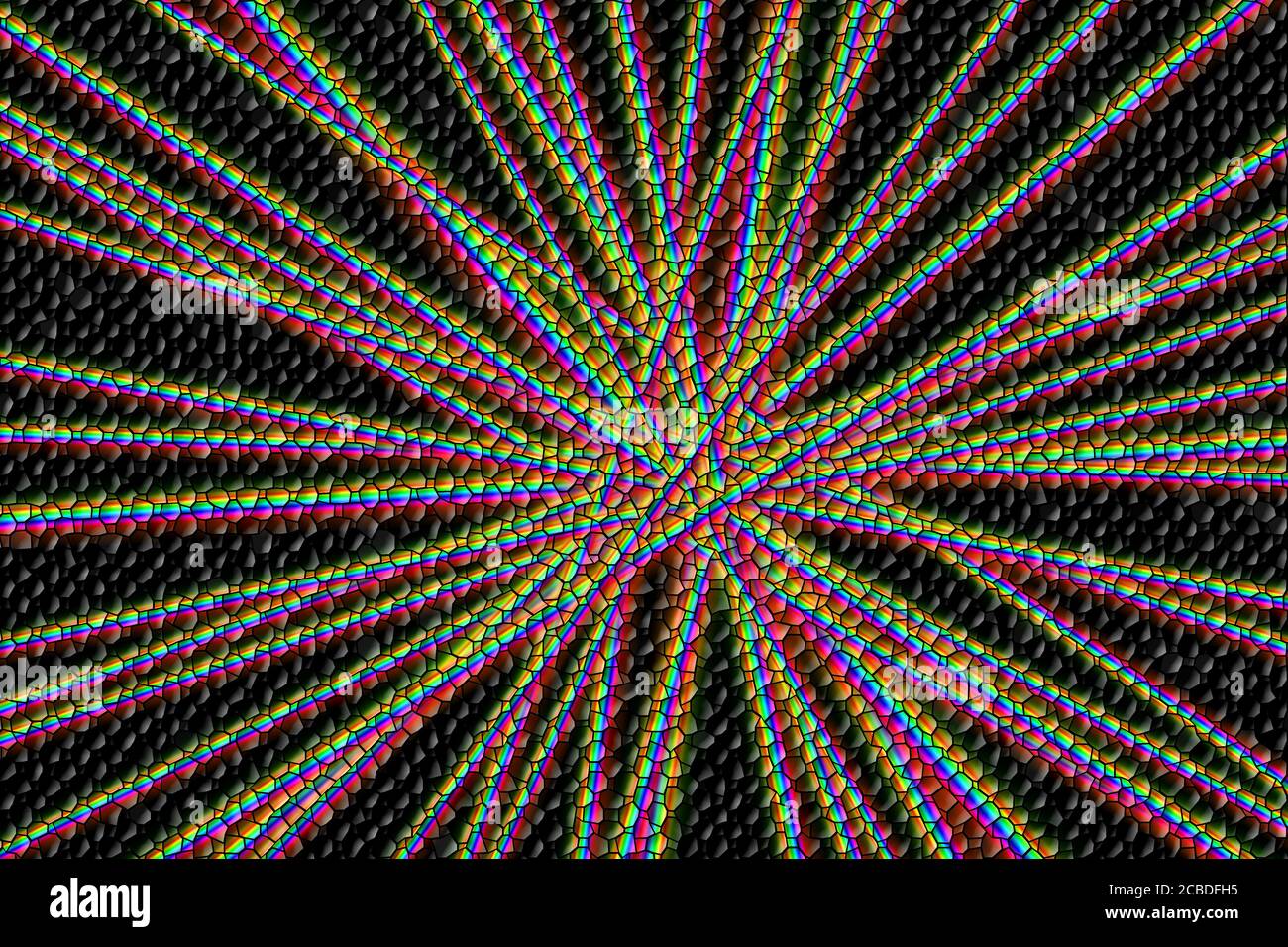 Multi colored lines on a black background Stock Photo - Alamy