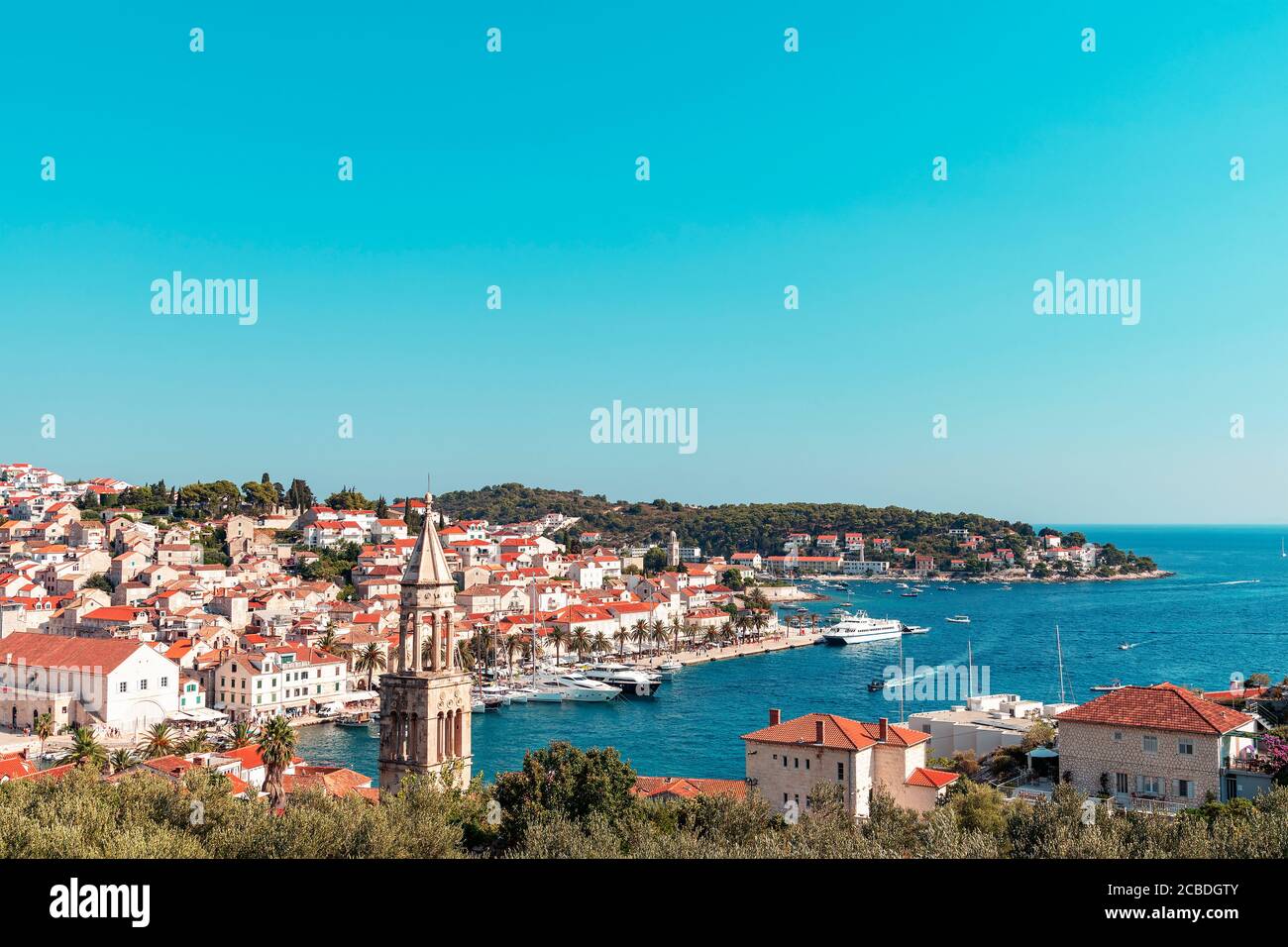 Hvar bay aerial view hi-res stock photography and images - Alamy